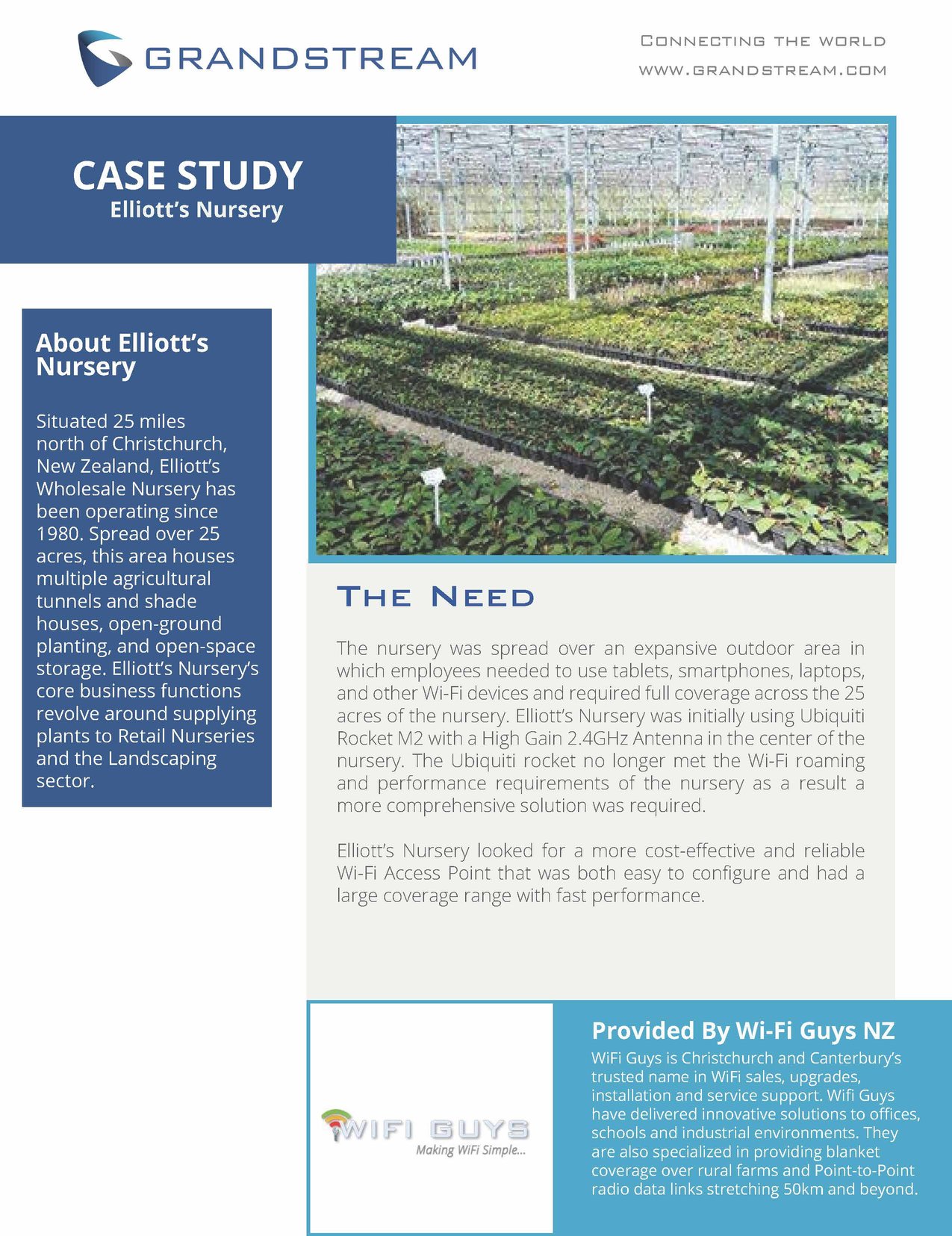 Grandstream Meets the Need of Elliott's Nursery